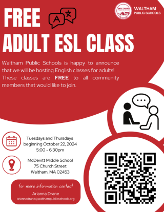 Waltham Public Schools will be offering FREE English courses for adults ...